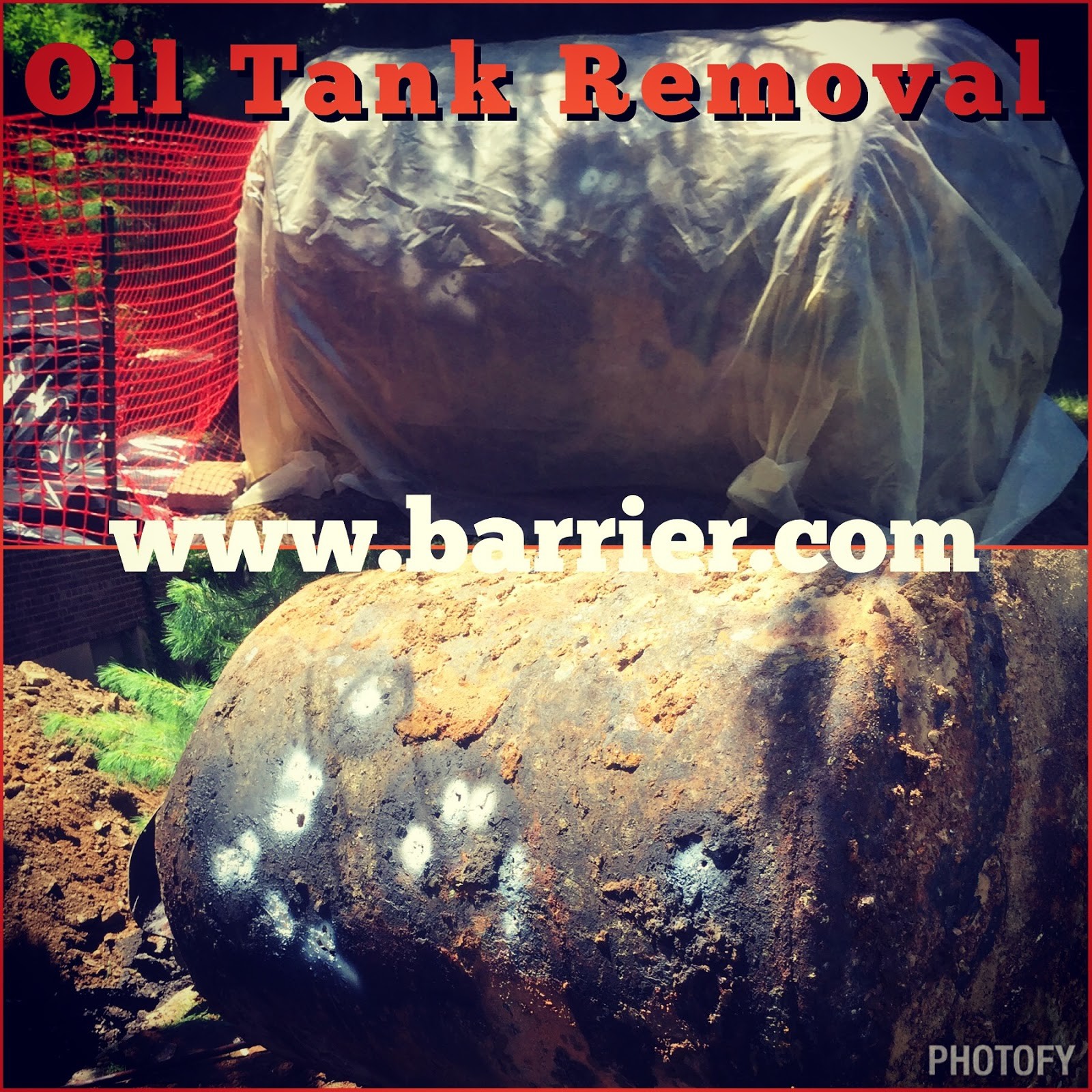 Oil Tank Removal and Installation Photos - Barrier Contracting